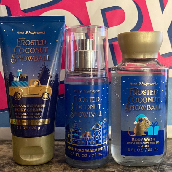 Bath & Body Works | Bath & Body | Bath Body Works Frosted Coconut Snowball Mini Set | Poshmark